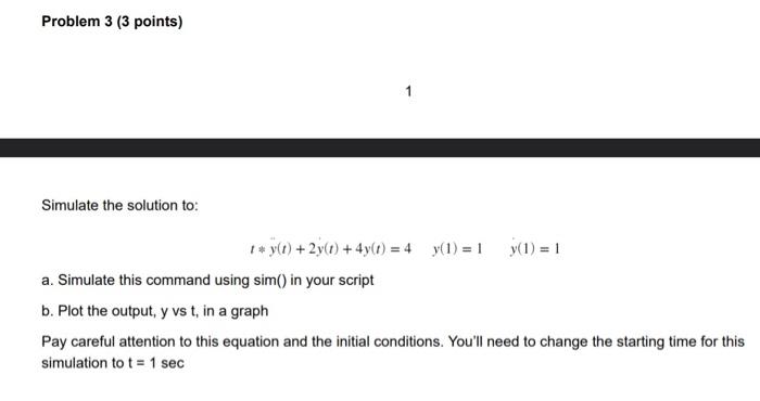 Solved Simulate the solution to: | Chegg.com