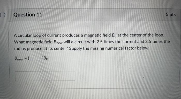 Solved A circular loop of current produces a magnetic field | Chegg.com