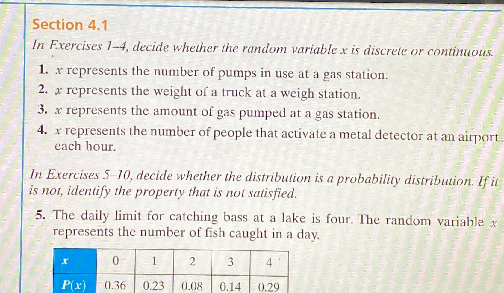Section 4.1In Exercises 1-4, ﻿decide whether the | Chegg.com
