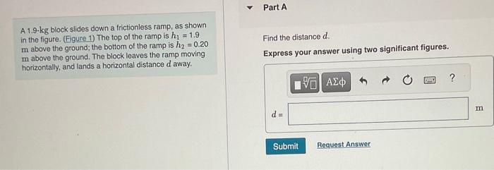 Solved A 1.9-kg block slides down a frictionless ramp, as | Chegg.com
