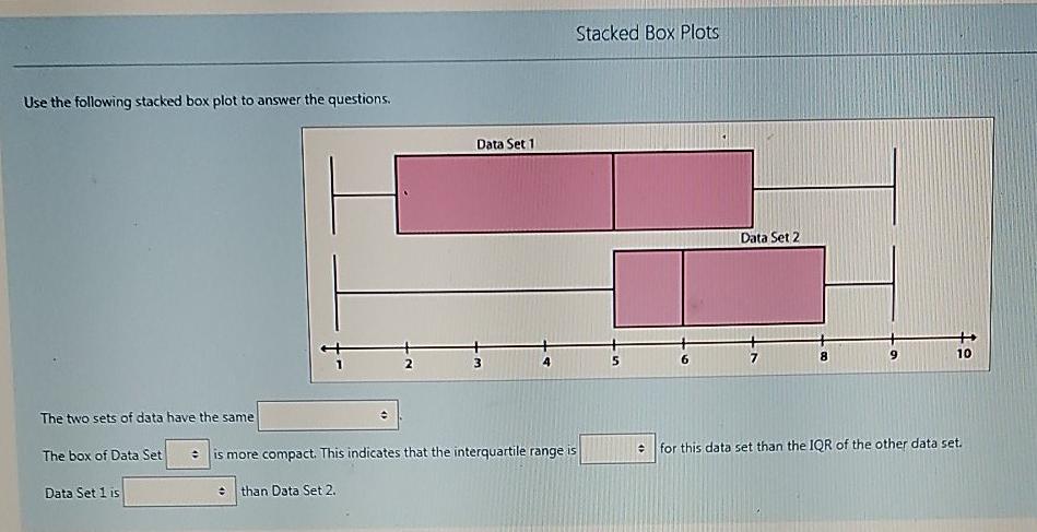 Solved Stacked Box Plots Use The Following Stacked Box Plot
