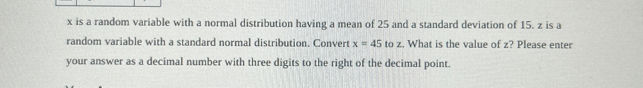 Solved x ﻿is a random variable with a normal distribution | Chegg.com