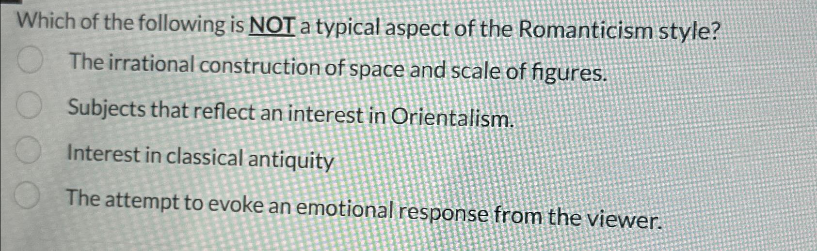Solved Which of the following is NOT a typical aspect of the | Chegg.com
