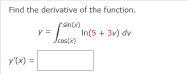 Solved Find the derivative of the | Chegg.com