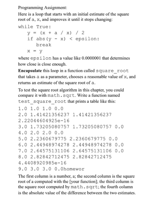 Solved Programming Assignment: Here is a loop that starts | Chegg.com