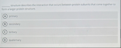 Solved ﻿structure describes the interaction that occurs | Chegg.com
