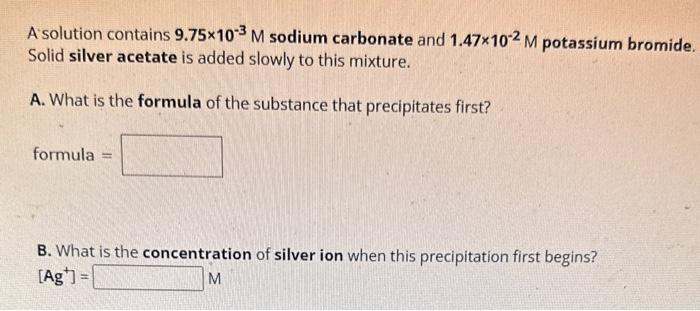 Solved A solution contains 1.25×10−2M iron(II) acetate and | Chegg.com