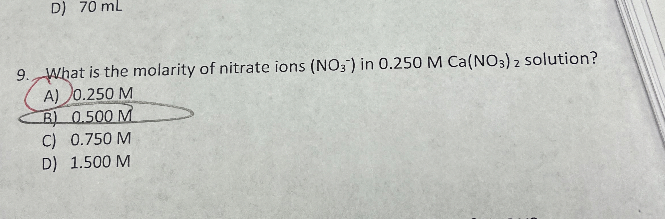 Solved What is the molarity of nitrate ions (NO3-)in | Chegg.com