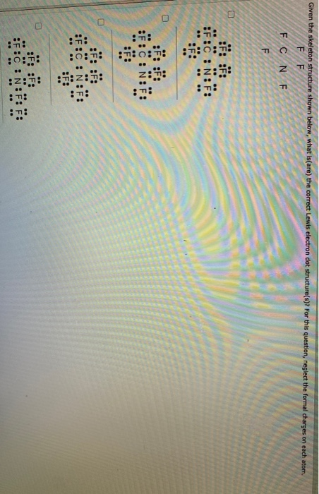 Solved Given the skeleton structure shown below, what | Chegg.com