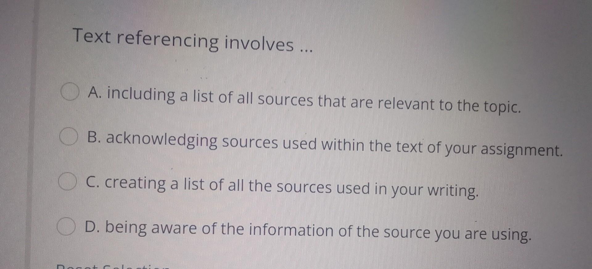 Solved Statement A: A reference is needed when using | Chegg.com