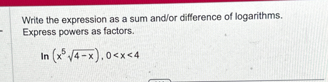 Solved Write the expression as a sum and/or difference of | Chegg.com