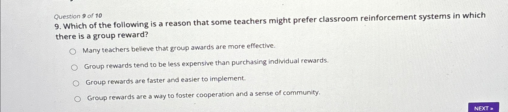 Solved Question 9 ﻿of 109. ﻿Which of the following is a | Chegg.com