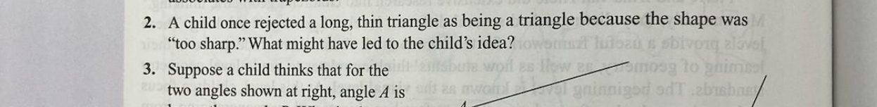 Solved A child once rejected a long, thin triangle as being | Chegg.com