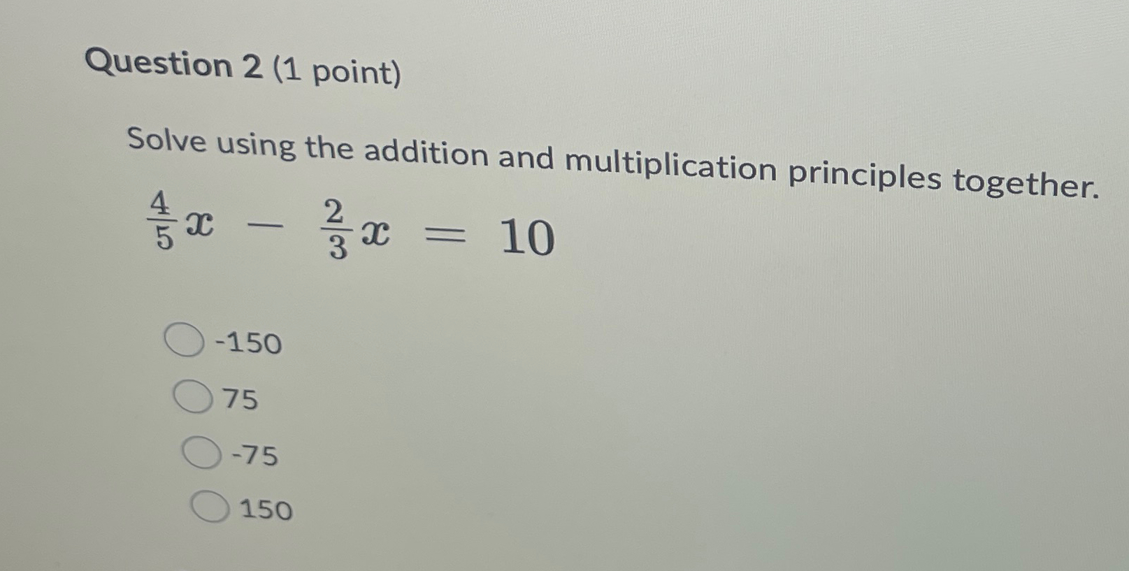 Solved Question 2 (1 point)Solve using the addition and | Chegg.com Solved Question 2 (1 point)Solve using the addition and | Chegg.com