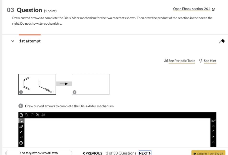 Solved 03 ﻿Question (1point)Open Ebook section 26.1 ©Draw | Chegg.com