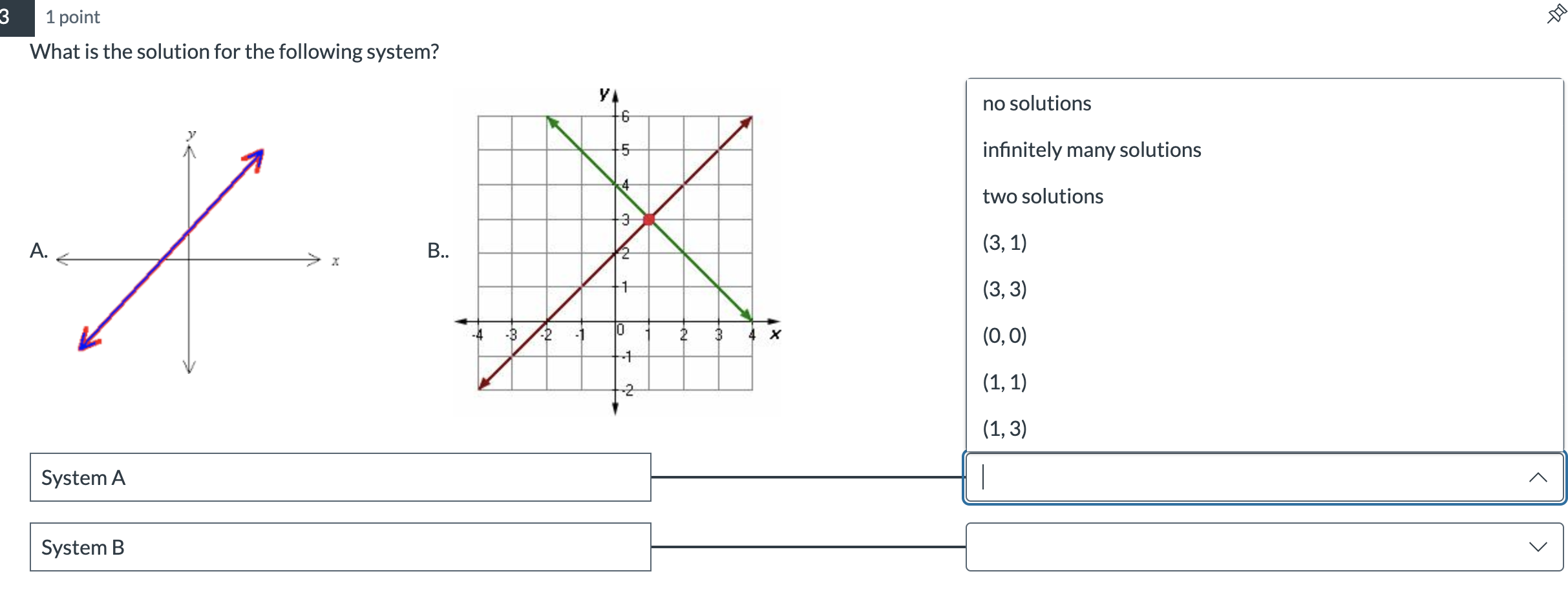 Solved 3,1 ﻿pointWhat is the solution for the following | Chegg.com