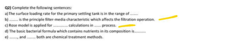 Solved Q2) ﻿Complete the following sentences:a) ﻿The surface | Chegg.com