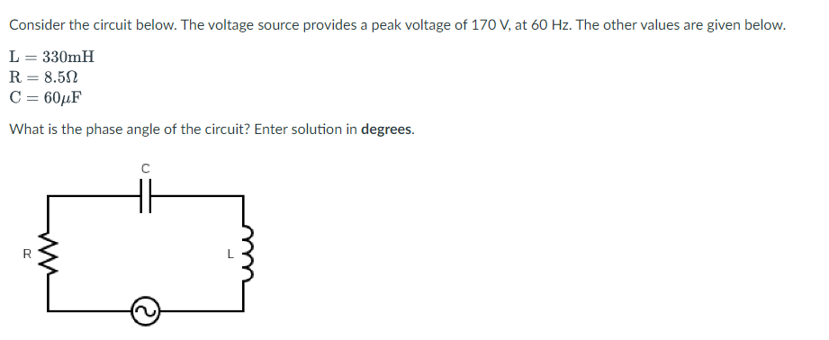 Solved Consider the circuit below. The voltage source | Chegg.com