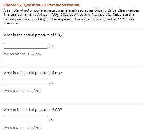 Solved Chapter 2, Question 22 Parameterization A sample of | Chegg.com