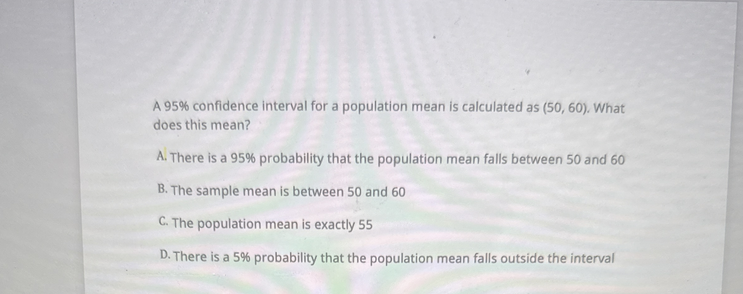 Solved A 95% ﻿confidence interval for a population mean is | Chegg.com