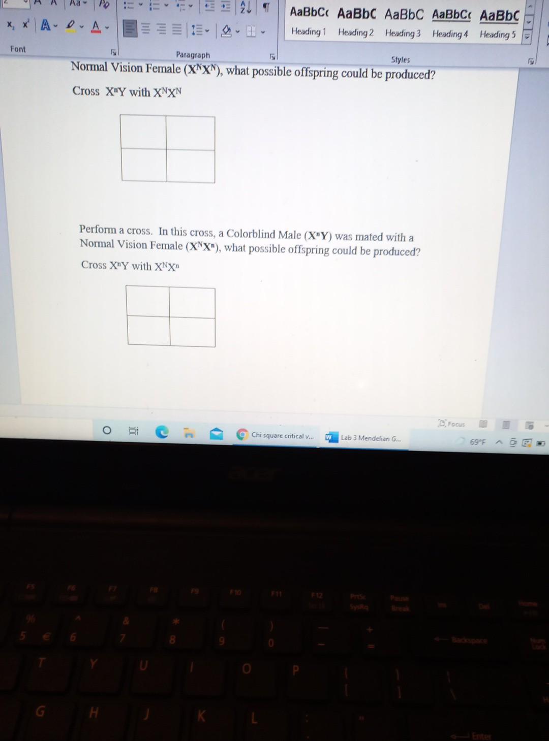 Solved Paragraph Styles Monohybrid Cross with Codominance | Chegg.com