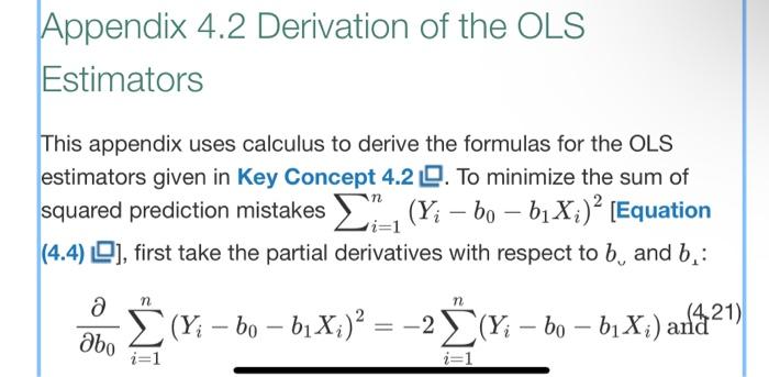 Solved Derive The Least Squares Estimators When There Is One