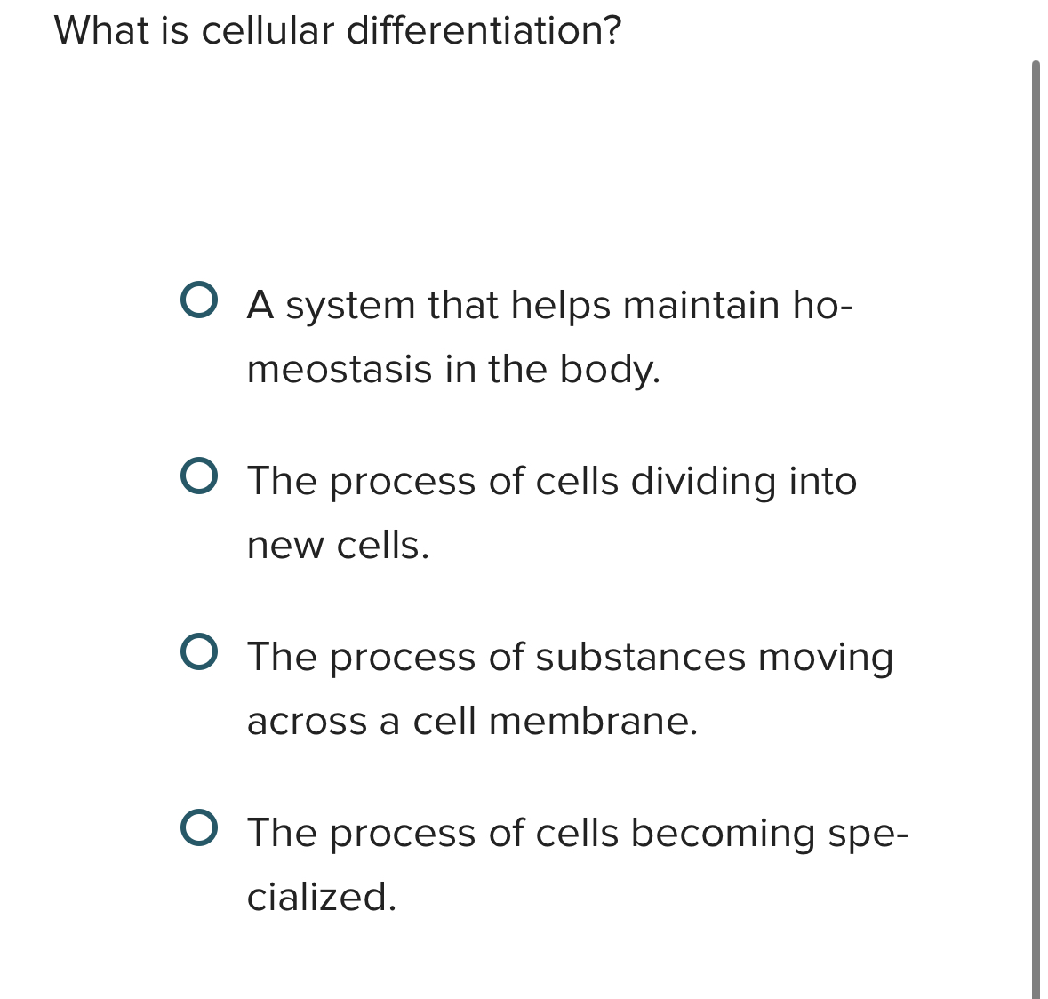 Solved What is cellular differentiation?A system that helps | Chegg.com