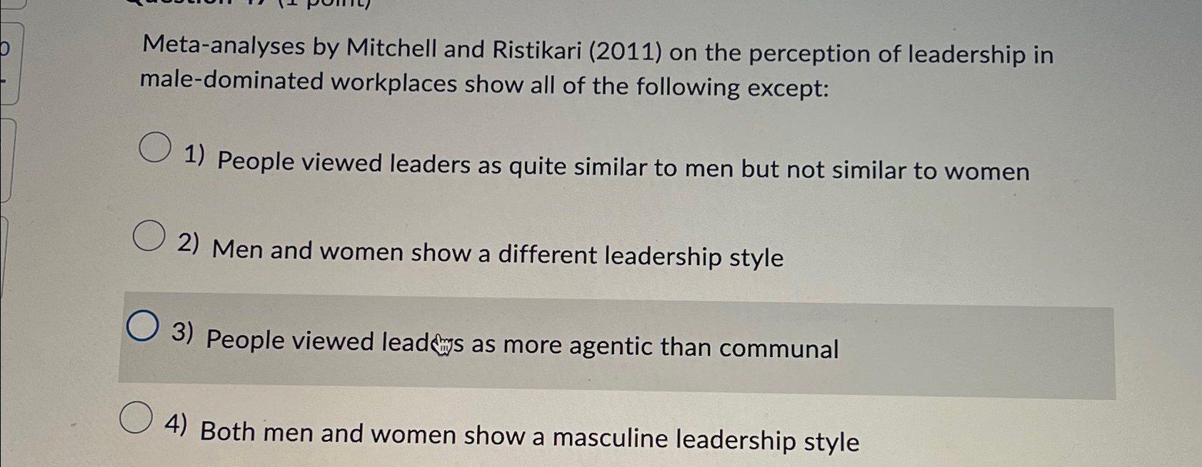 Solved Meta-analyses by Mitchell and Ristikari (2011) ﻿on | Chegg.com