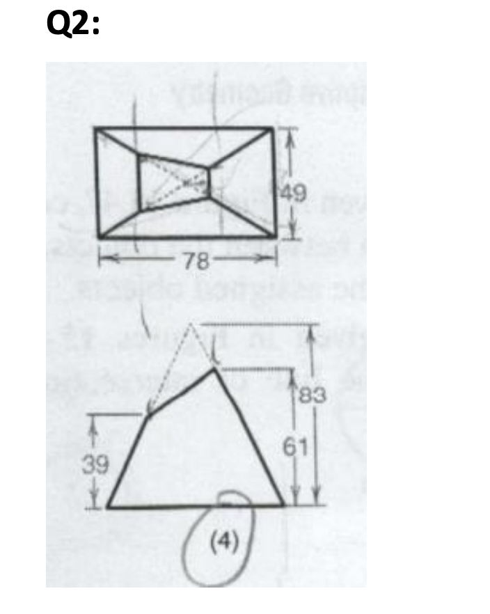 Solved Q2:Find the missing view | Chegg.com
