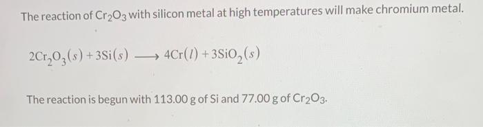 Solved How mamy grams of the excess reactants are left after | Chegg.com
