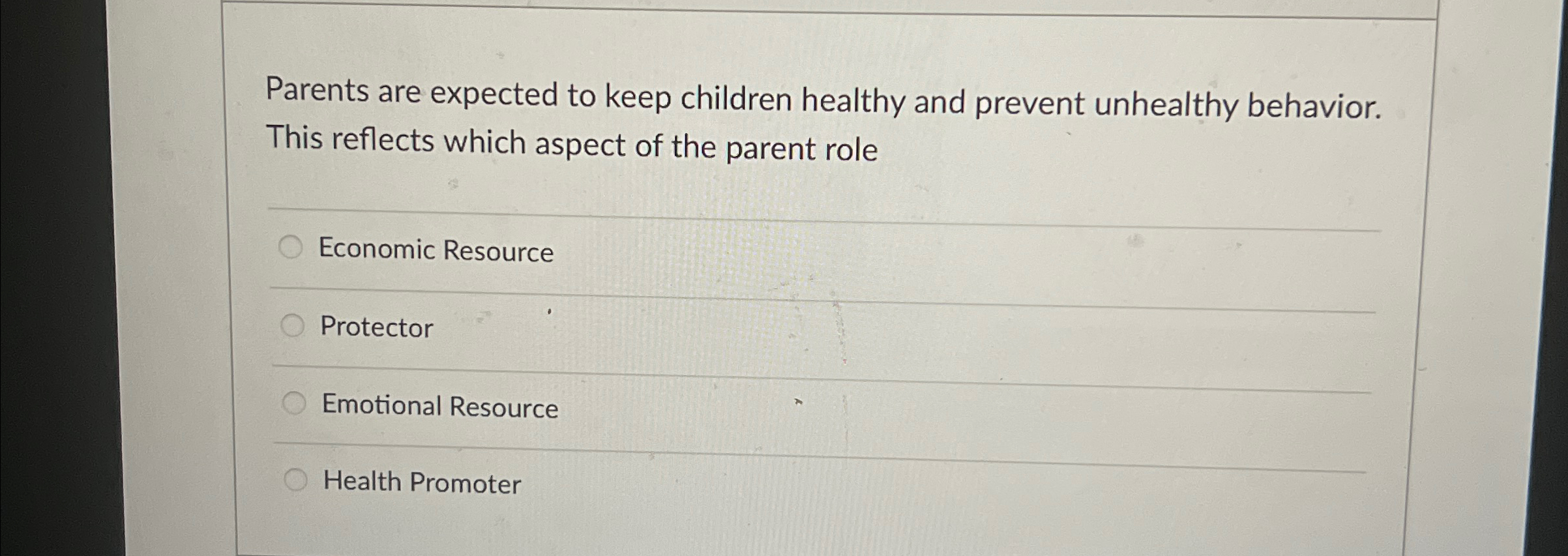 Solved Parents are expected to keep children healthy and | Chegg.com