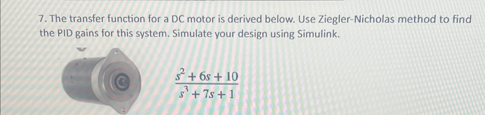 Solved The transfer function for a DC motor is derived | Chegg.com