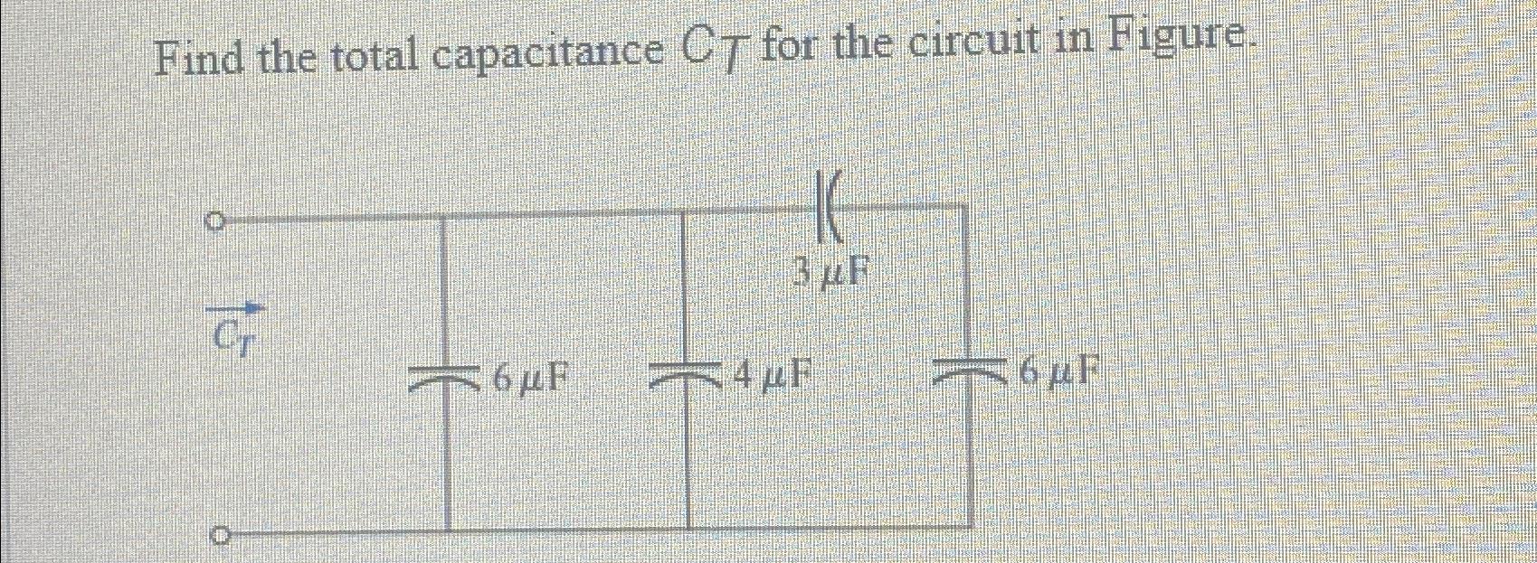 Solved Find the total capacitance CT ﻿for the circuit in | Chegg.com