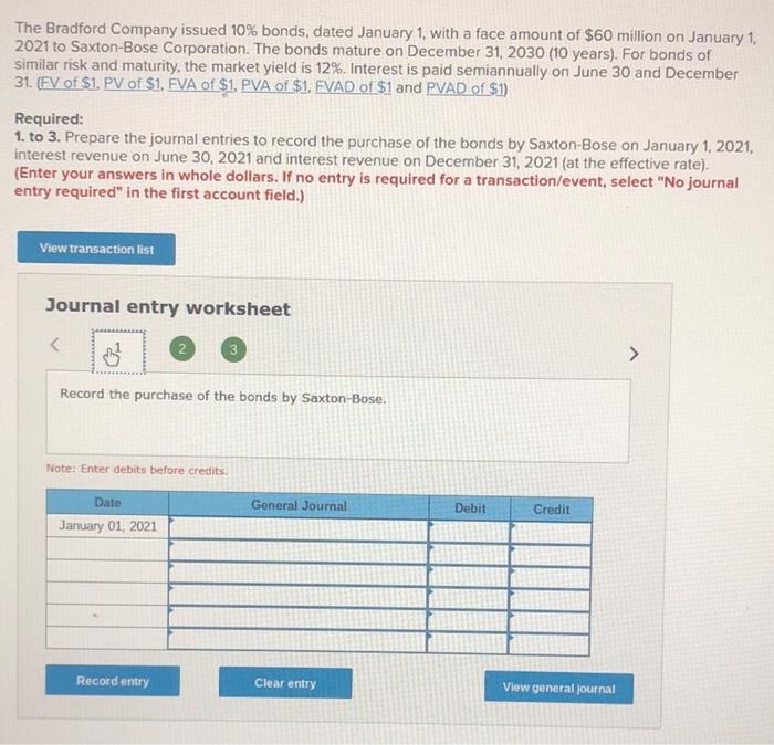 Solved The Bradford Company issued 10% bonds, dated January | Chegg.com
