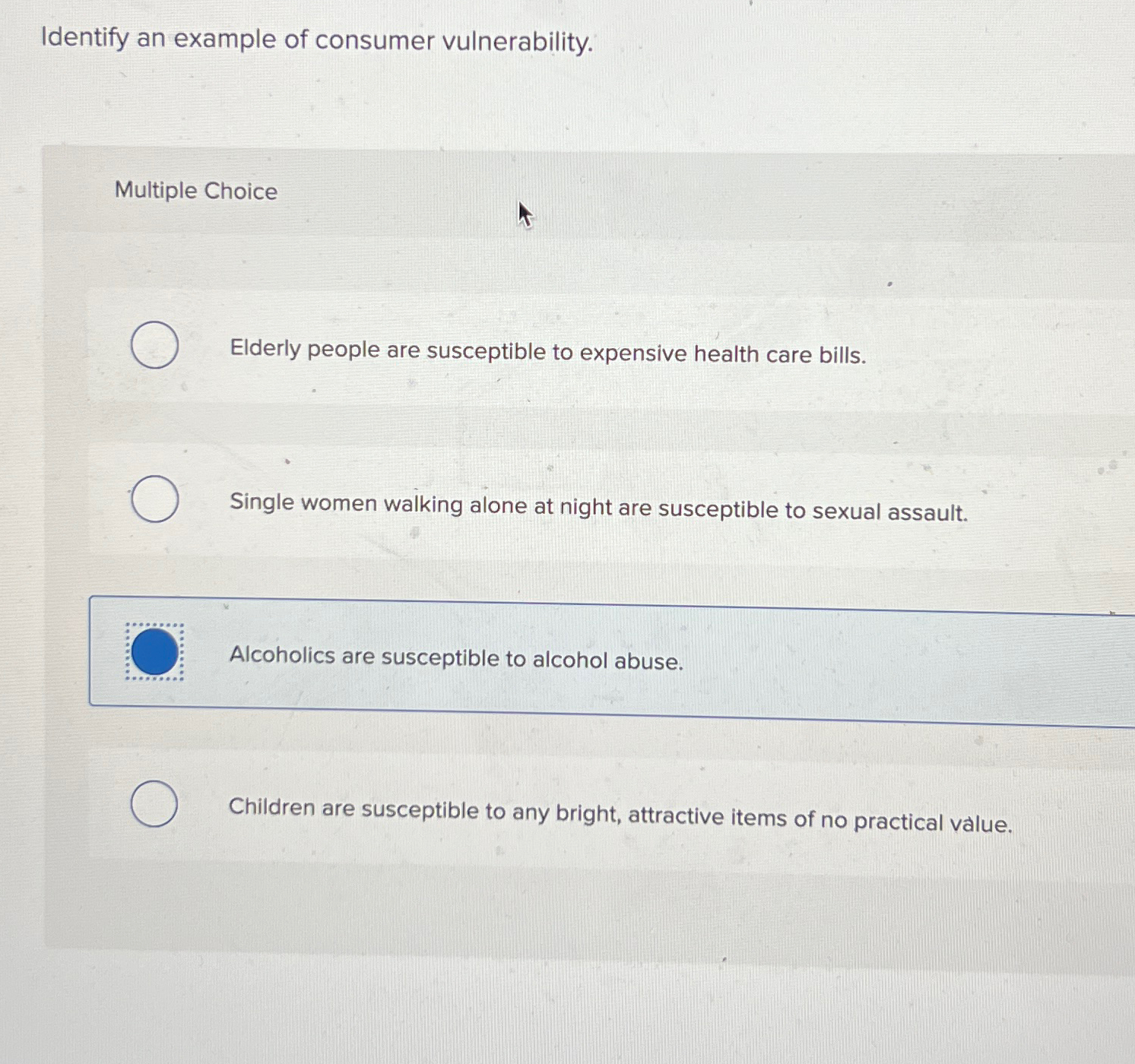 Solved Identify An Example Of Consumer