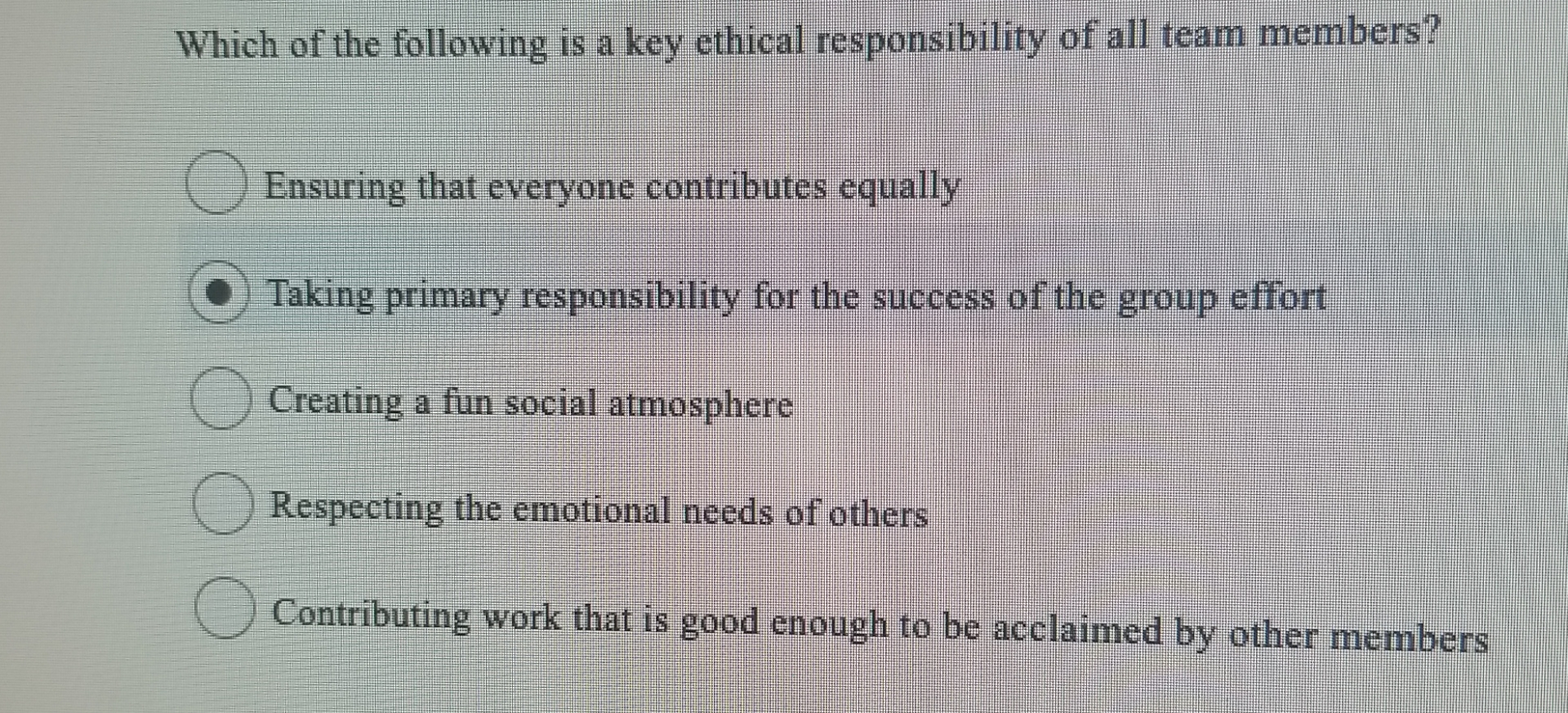 Solved Which of the following is a key ethical | Chegg.com