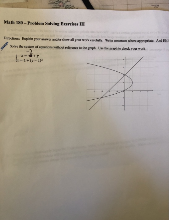 Solved Math 180 - Problem Solving Exercises III Directions: | Chegg.com