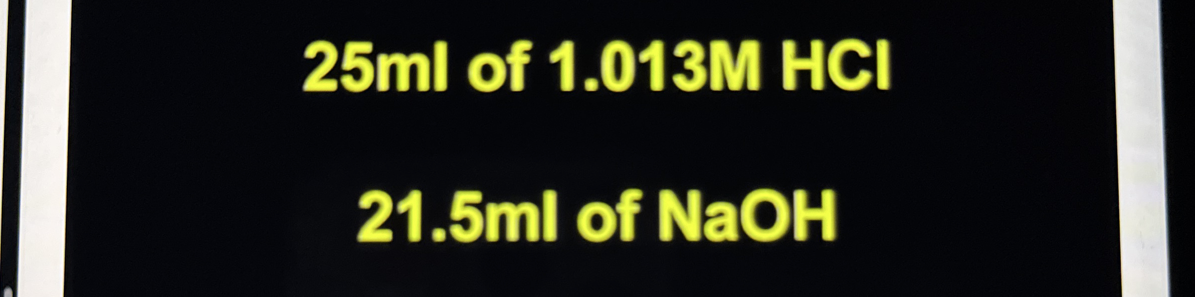 Solved The concentration of the sodium hydroxide is?25 ﻿ml | Chegg.com