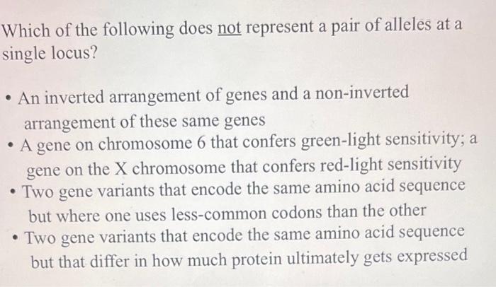Solved Which of the following does not represent a pair of | Chegg.com