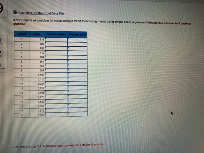 9 d-2. What is the MAD? (Pound your answer to 3 | Chegg.com