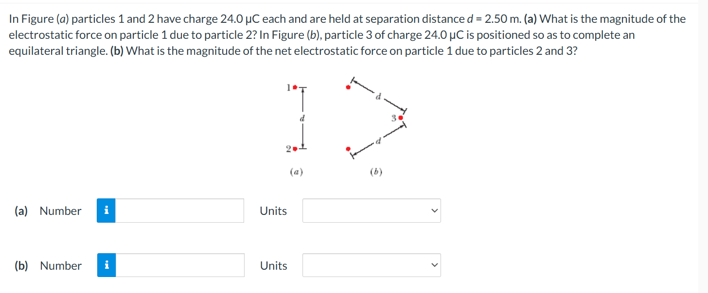 Solved In Figure (a) ﻿particles 1 ﻿and 2 ﻿have charge 24.0μC | Chegg.com