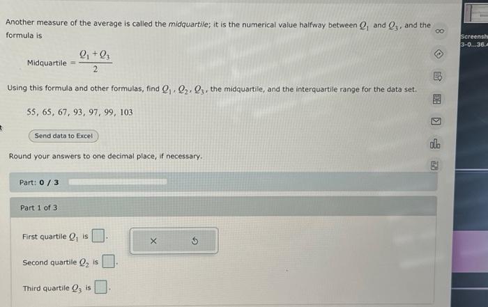 Solved t Another measure of the average is called the | Chegg.com