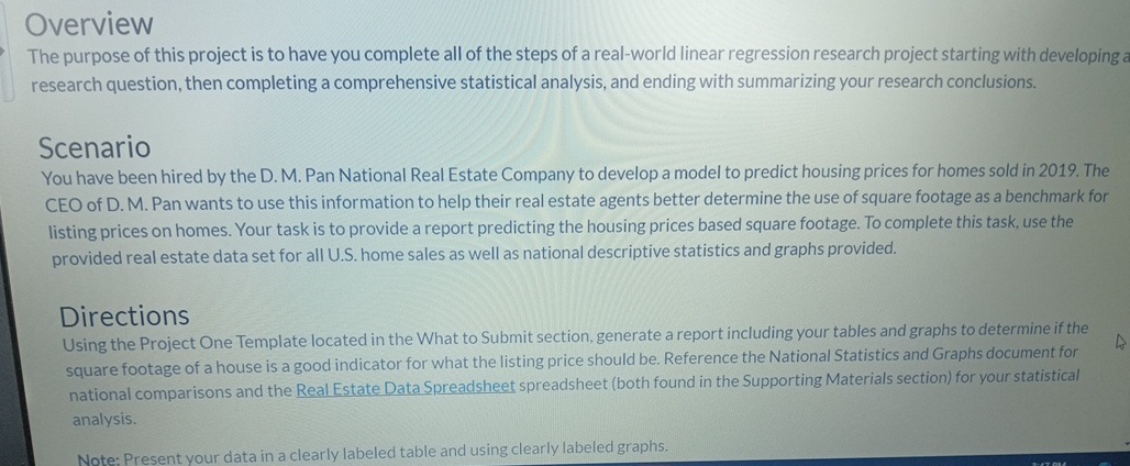 Solved OverviewThe purpose of this project is to have you | Chegg.com