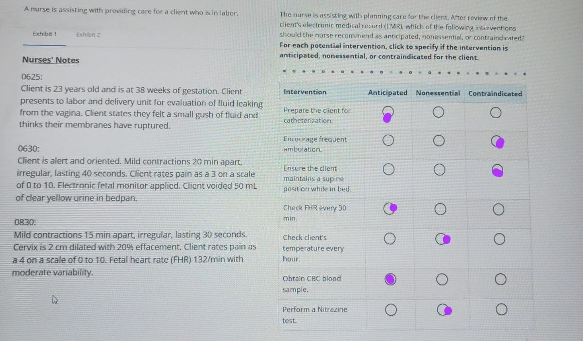 Solved A nurse is assisting with providing care for a client | Chegg.com