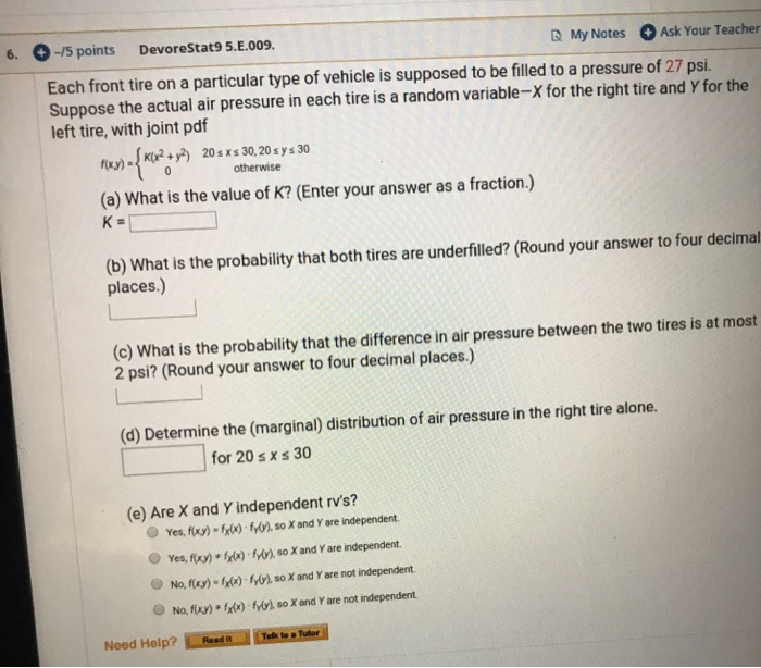 Solved 5 Points Devorestat9 5 E 009 My Notes Ask Your