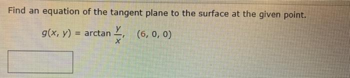 Solved Find an equation of the tangent plane to the surface | Chegg.com
