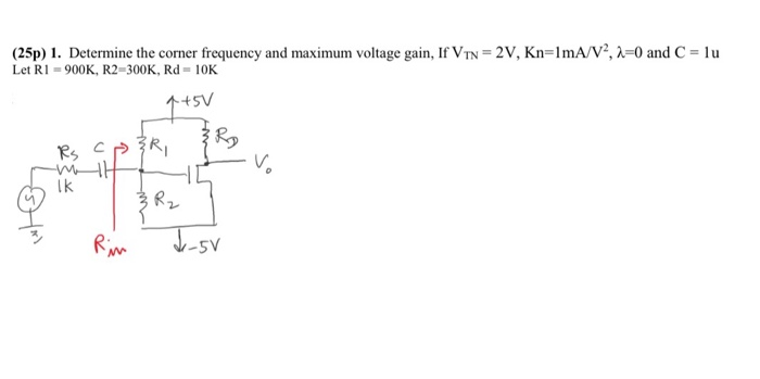 Solved (25p) 1. Determine the corner frequency and maximum | Chegg.com