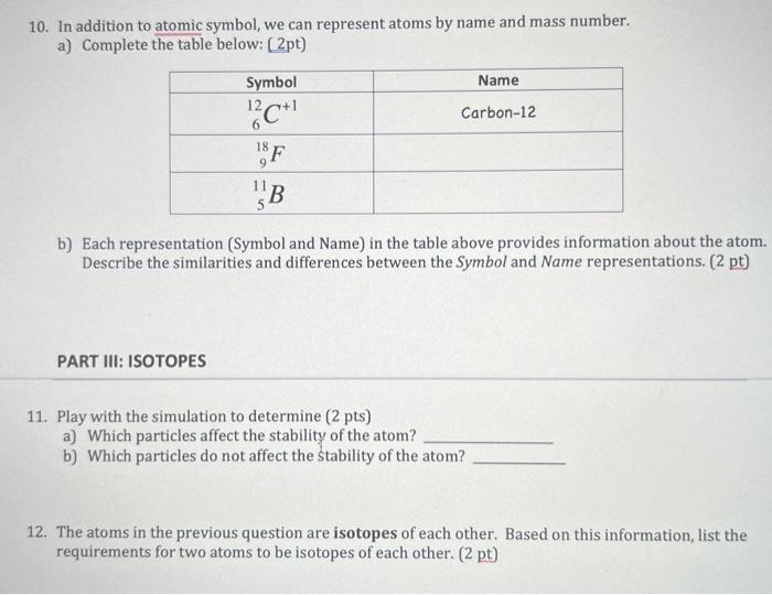 Solved 1 Explore The Build An Atom Simulation 2 A List