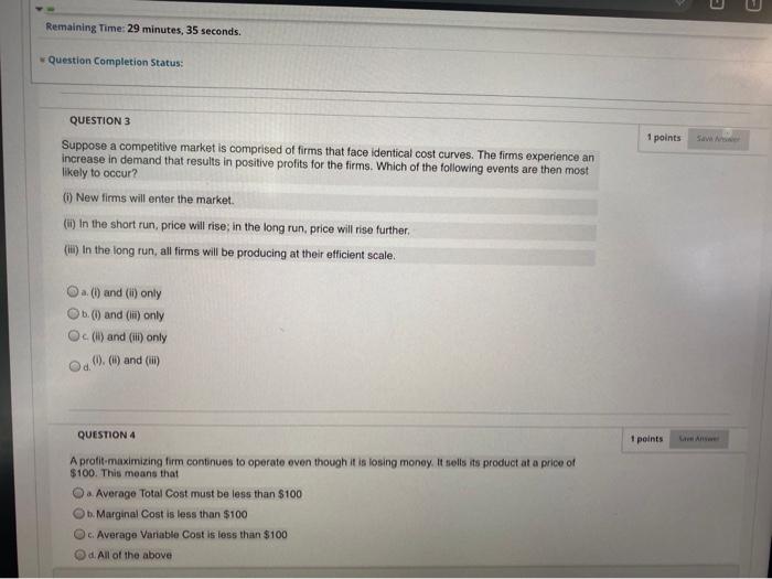 Solved Remaining Time: 29 minutes, 35 seconds. Question | Chegg.com