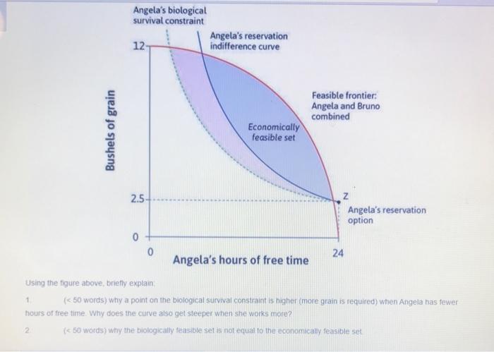Angela's biological survival constraint Angela's | Chegg.com